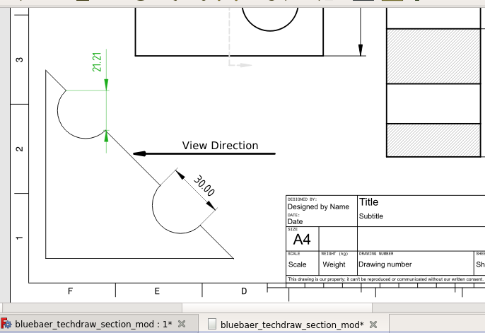 Techdraw section view / change of section normal - TechDraw - FreeCAD ...